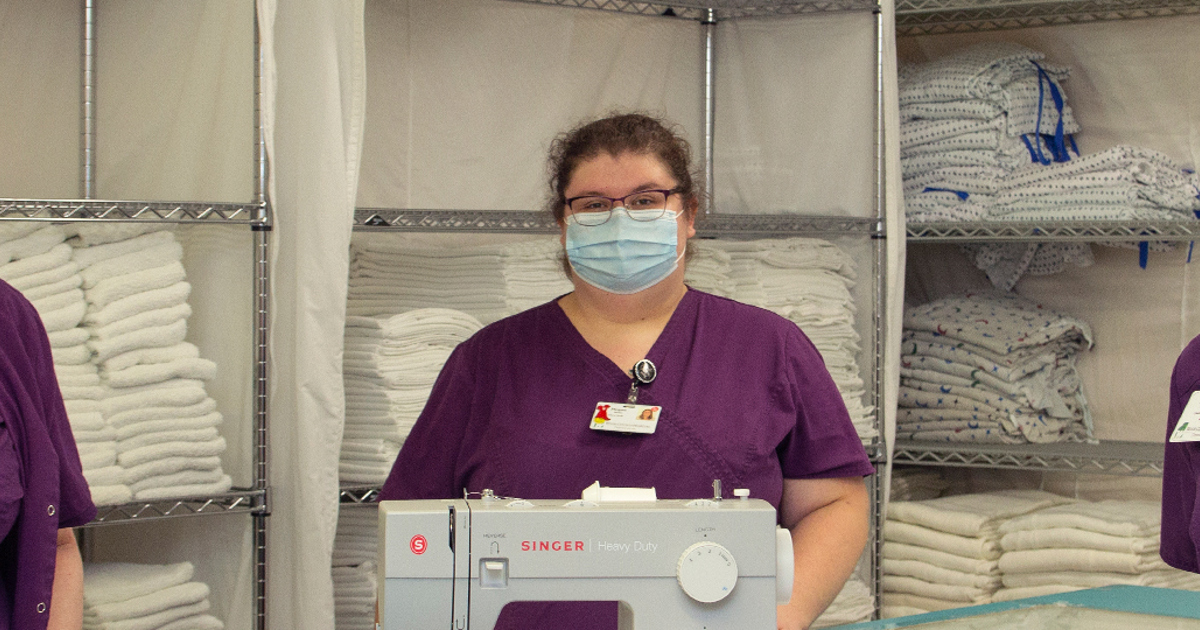 LINEN STAFF SEW ELASTIC FOR N-95 RESPIRATORS TO EXTEND PPE SUPPLY ...